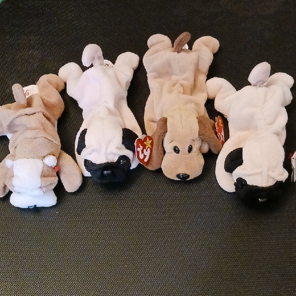 Ty | Small Pets | Ty Beanie Babies Plush Dog Collection Cream And Tan ...